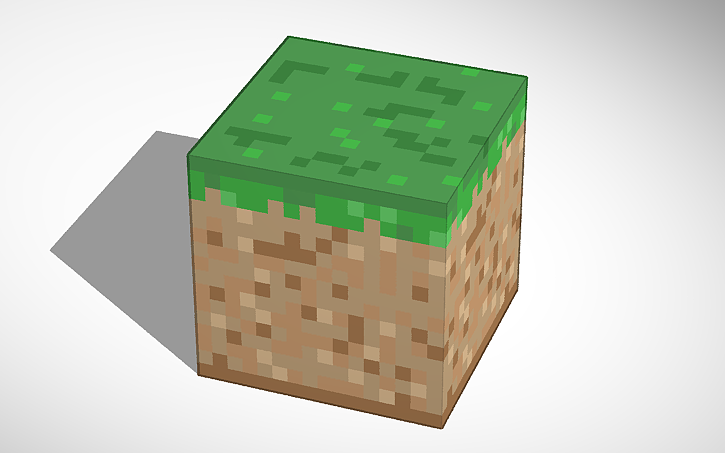 3D design Minecraft Grass Block - Tinkercad