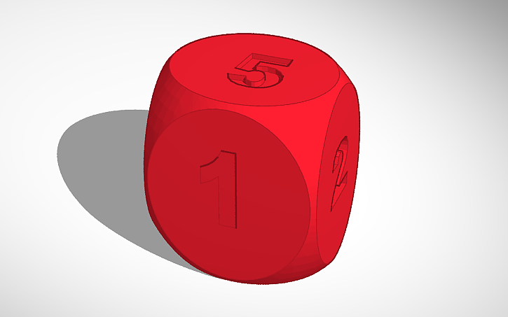 3D design dado - Tinkercad