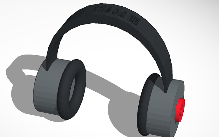3D design Tinkercad Headphone - Tinkercad