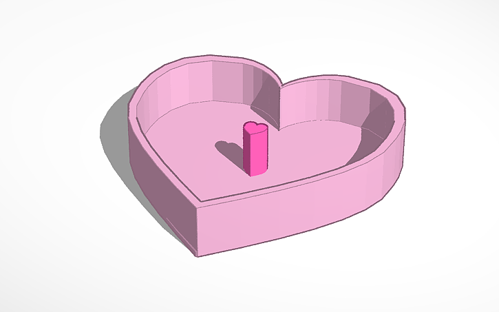 3D design Heart Jewelry Tray - Tinkercad