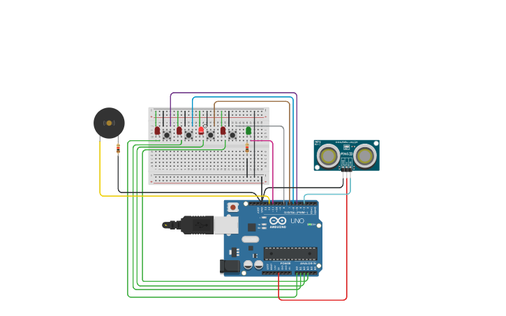 Circuit Design Security Alarm Tinkercad