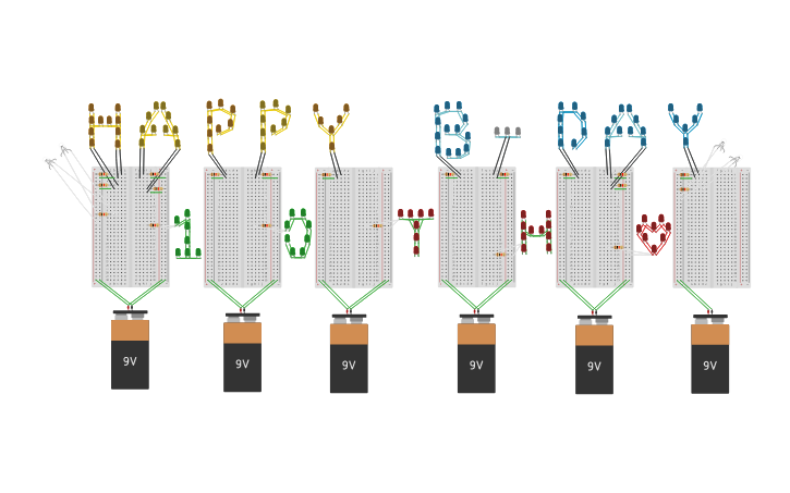 Circuit design Happy Birthday TinkerCad | Tinkercad