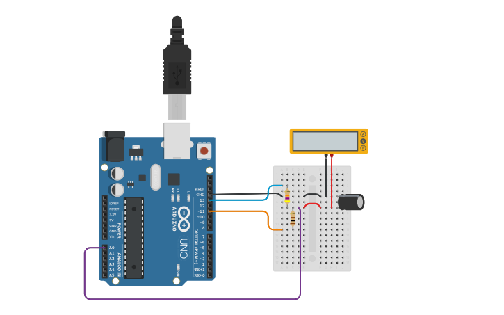 Circuit Design Carga Y Descarga De Un Capacitor Tinkercad