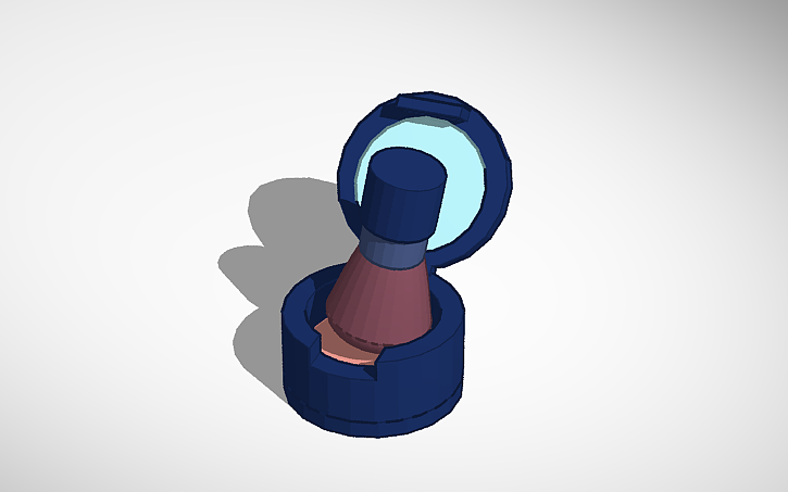 3D design Makeup Compact 3: Standing - Tinkercad