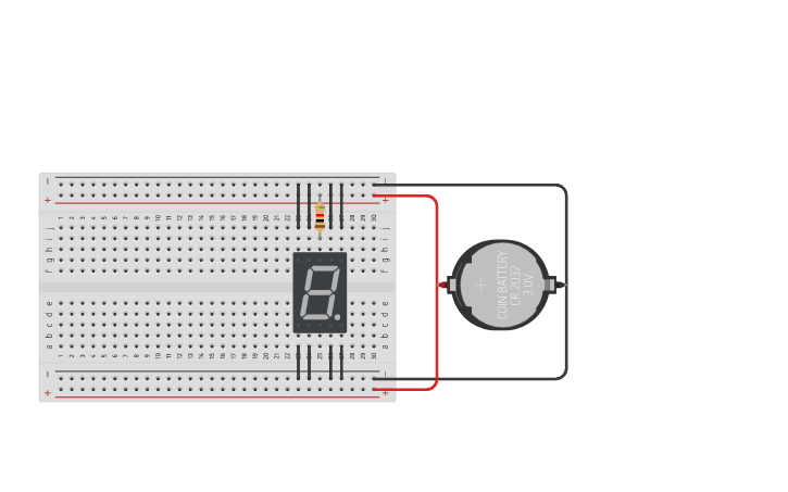 Circuit Design 7 Sigment Display Tinkercad