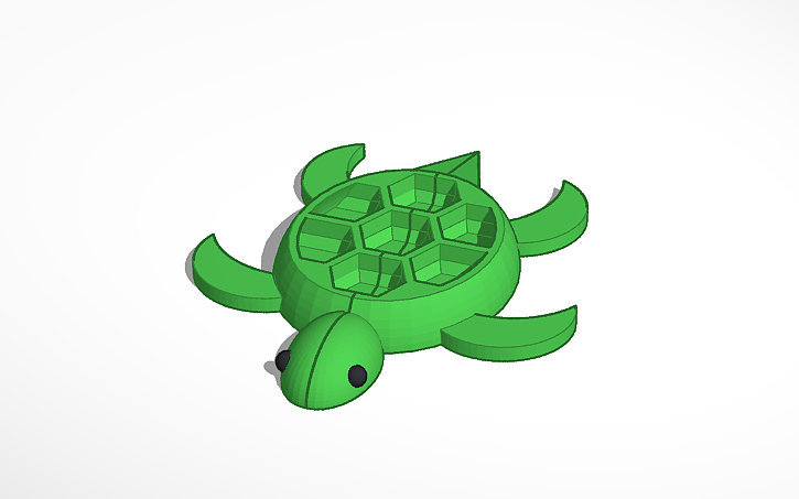 3D design Turtle paint palette | Tinkercad