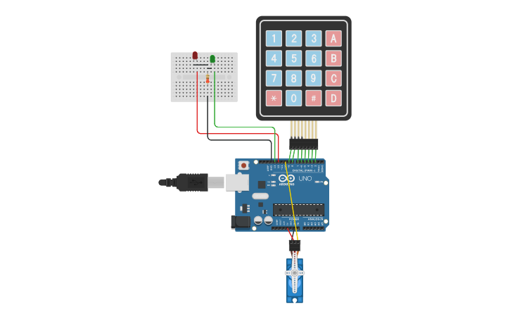 Circuit design keypad - Tinkercad