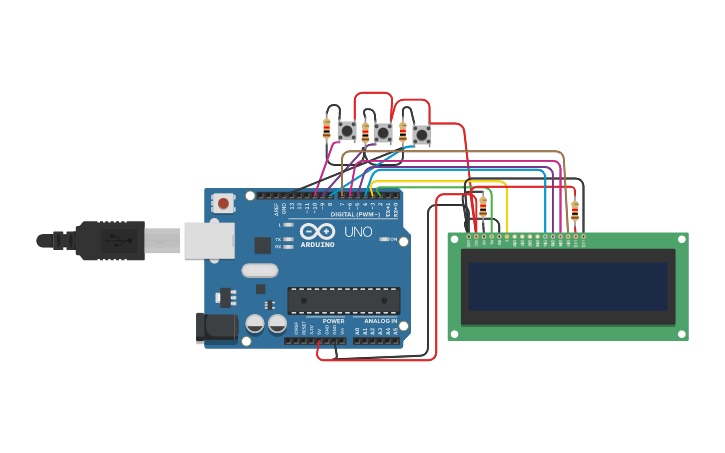 Circuit Design Timer With Lcd Tinkercad