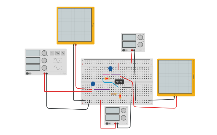 Circuit design Differentiator Sandeep | Tinkercad