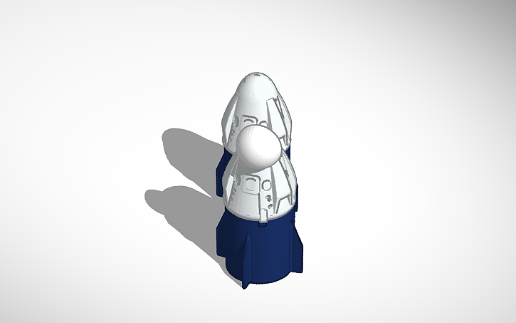 3D design Crew dragon inspiration 4 with regular - Tinkercad