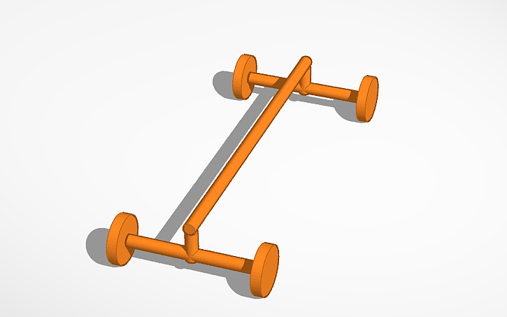 3D design Car frame with Motor and Steering (SIM LAB) - Tinkercad