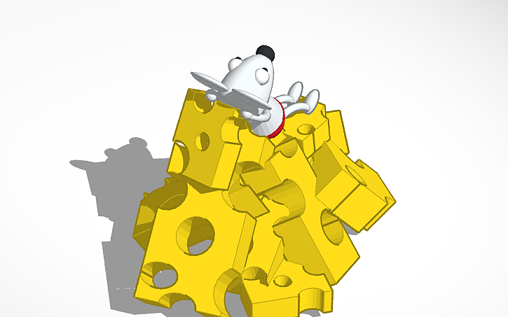 3D design Mouse On Cheese - Tinkercad