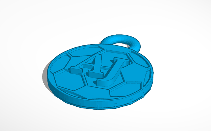 3D design soccer key chain - Tinkercad