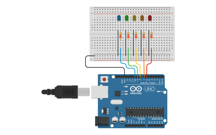 Circuit design TUGAS led | Tinkercad Circuit design TUGAS led | Tinkercad