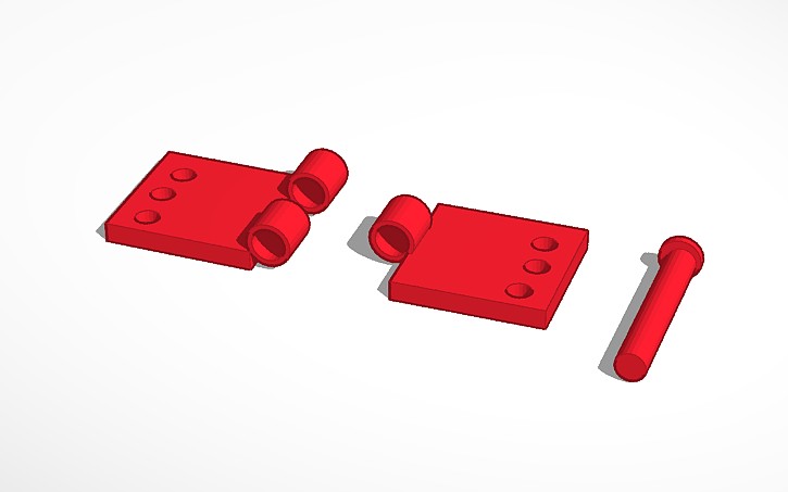 3D design hinge - Tinkercad