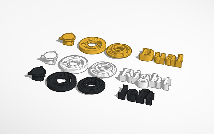 3D design beyblade Cx template - Tinkercad