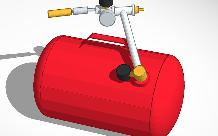 3D design air tank - Tinkercad