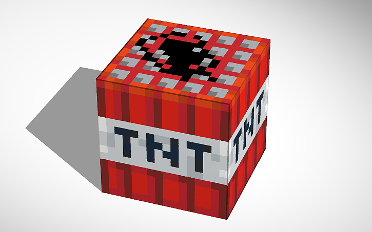 3D design Minecraft TNT - Tinkercad