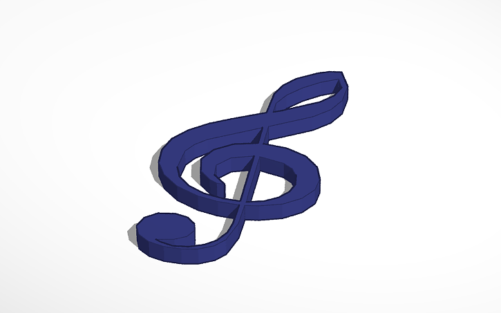 3D design Treble Clef Sign | Tinkercad