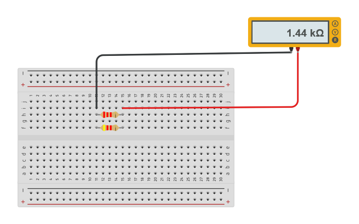 Circuit design Resistor in Parallel | Tinkercad