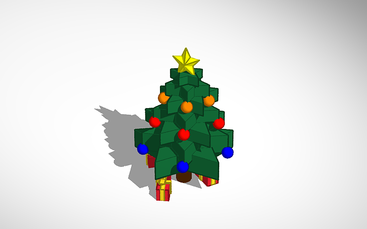 3D design Christmas Tree With Gifts - Tinkercad