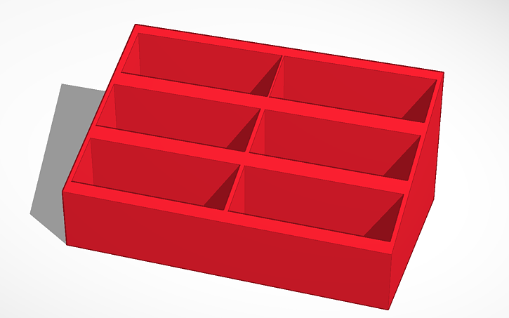 3D design card tray - Tinkercad