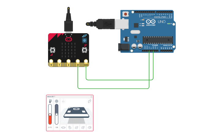 Circuit design Copy of micro:bit animation challenge - Tinkercad