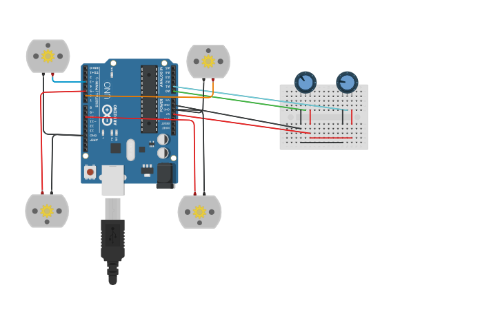 Circuit design DRONE - Tinkercad