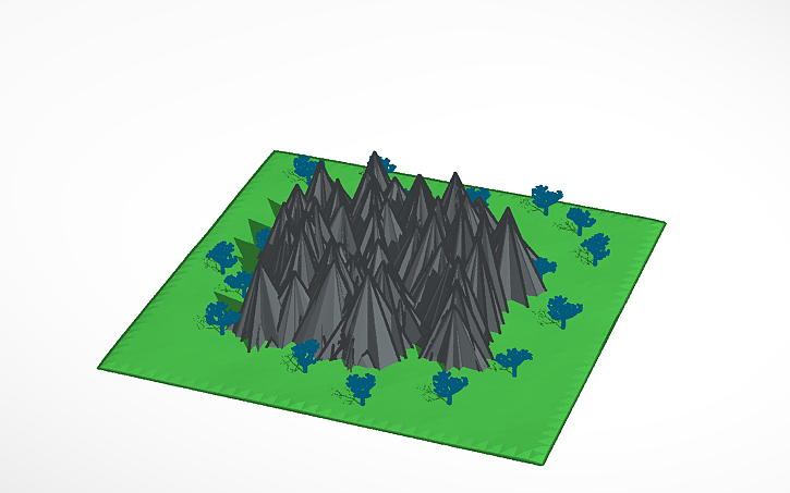 3D design mountains | Tinkercad