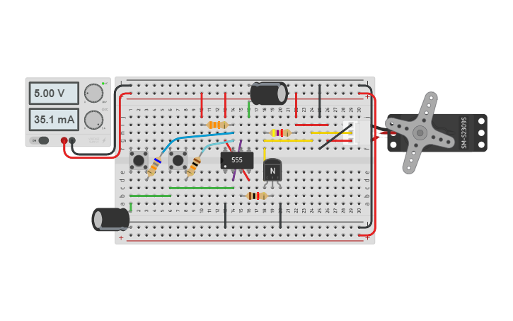 Circuit Design Servo Tester Tinkercad