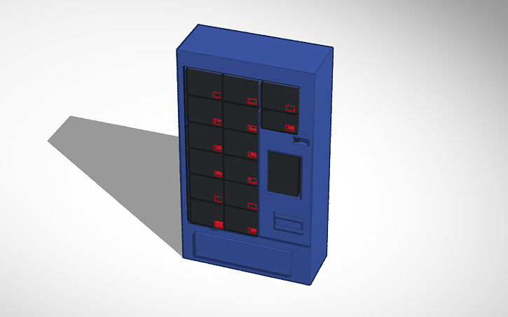 3D design Vending Machine Blue - Tinkercad