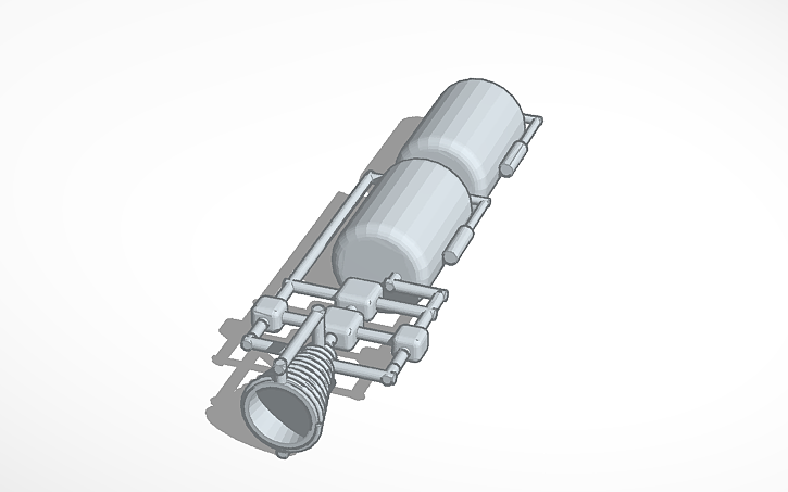 3D design (Falcon 9) Liquid Fuel Open Cycle Rocket Engine - Tinkercad