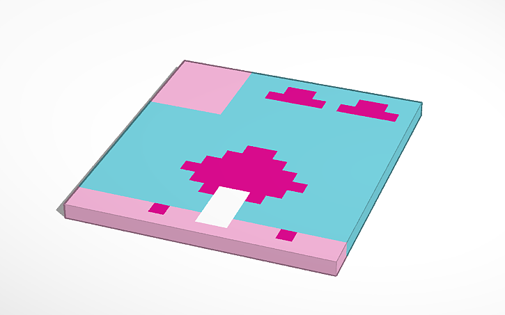 3D design Pixel Art(Candy Land Minecraft Mods) - Tinkercad
