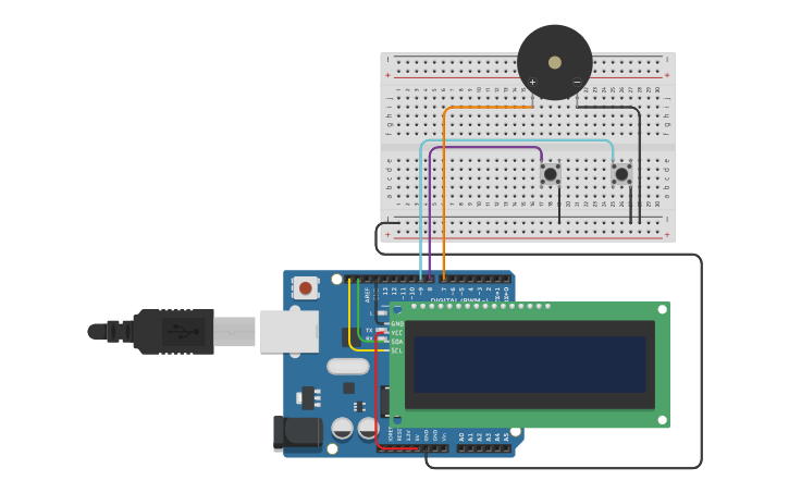 Circuit design STOPWATCH - Tinkercad