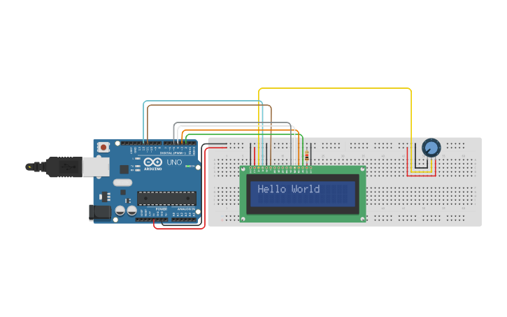 Circuit design Monitor lcd - Tinkercad