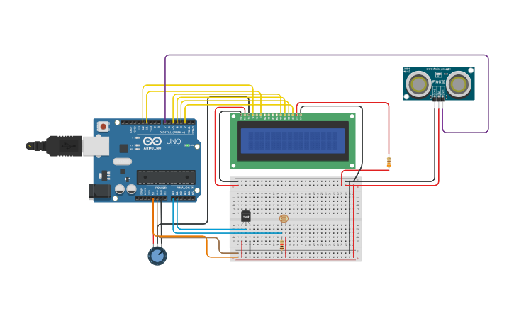 Circuit design Sensor LDR - Tinkercad
