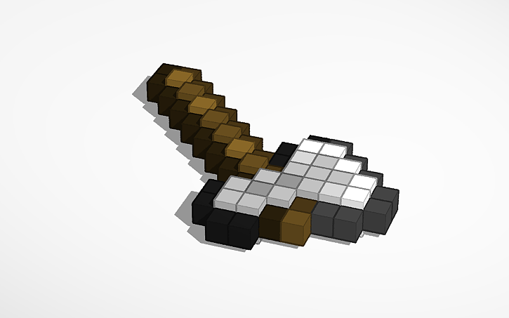 3D design Minecraft Axe - Tinkercad
