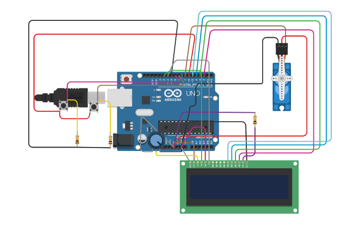 Circuit design FY: Smart Parking System - 2 - Tinkercad