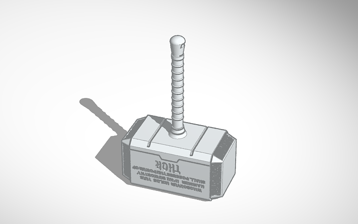 3D design Thor's hammer mjolnir HAMMER - Tinkercad