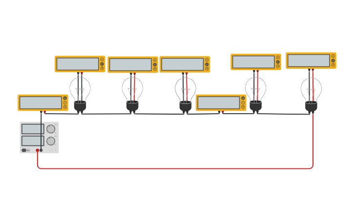 Circuit design Series Circuit - Tinkercad