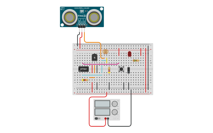 Circuit design PJT ATTINY | Tinkercad