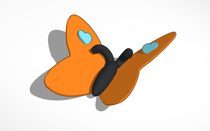 3D design butterfly - Tinkercad