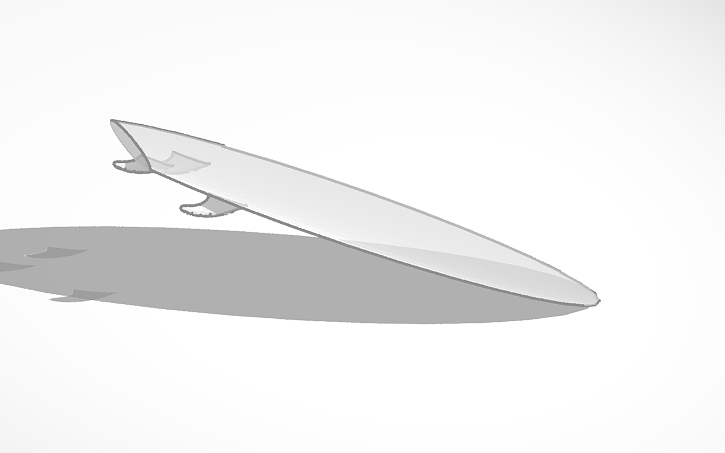 3D design Transparent Surfboard - Tinkercad