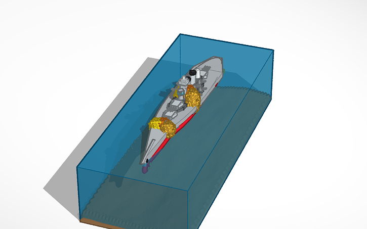 3D design USS Arizona sinking | Tinkercad