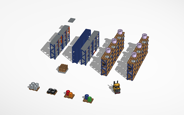 3D design Pallet e Porta Pallet - Tinkercad