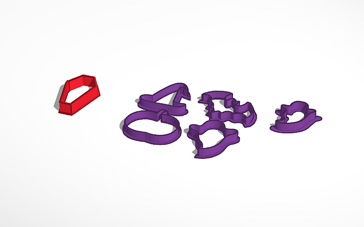 3D design Halloween cookie cutters - Tinkercad