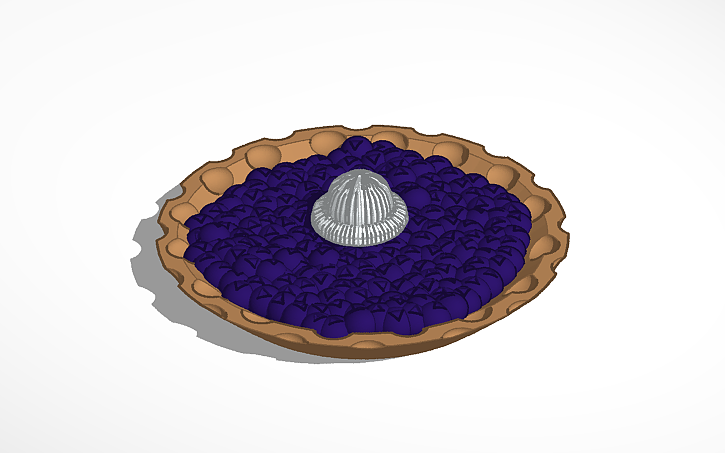 3D design blueberry pie - Tinkercad