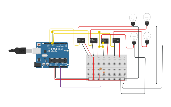 Circuit design Smart_lights | Tinkercad