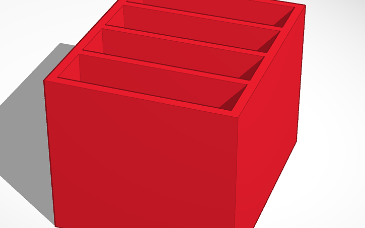 3D design drawer base - Tinkercad