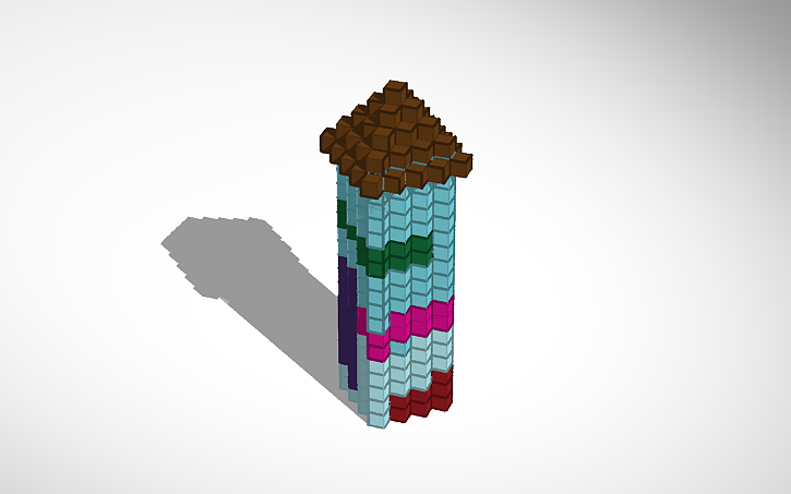 3D design Minecraft Tower De Colores | Tinkercad